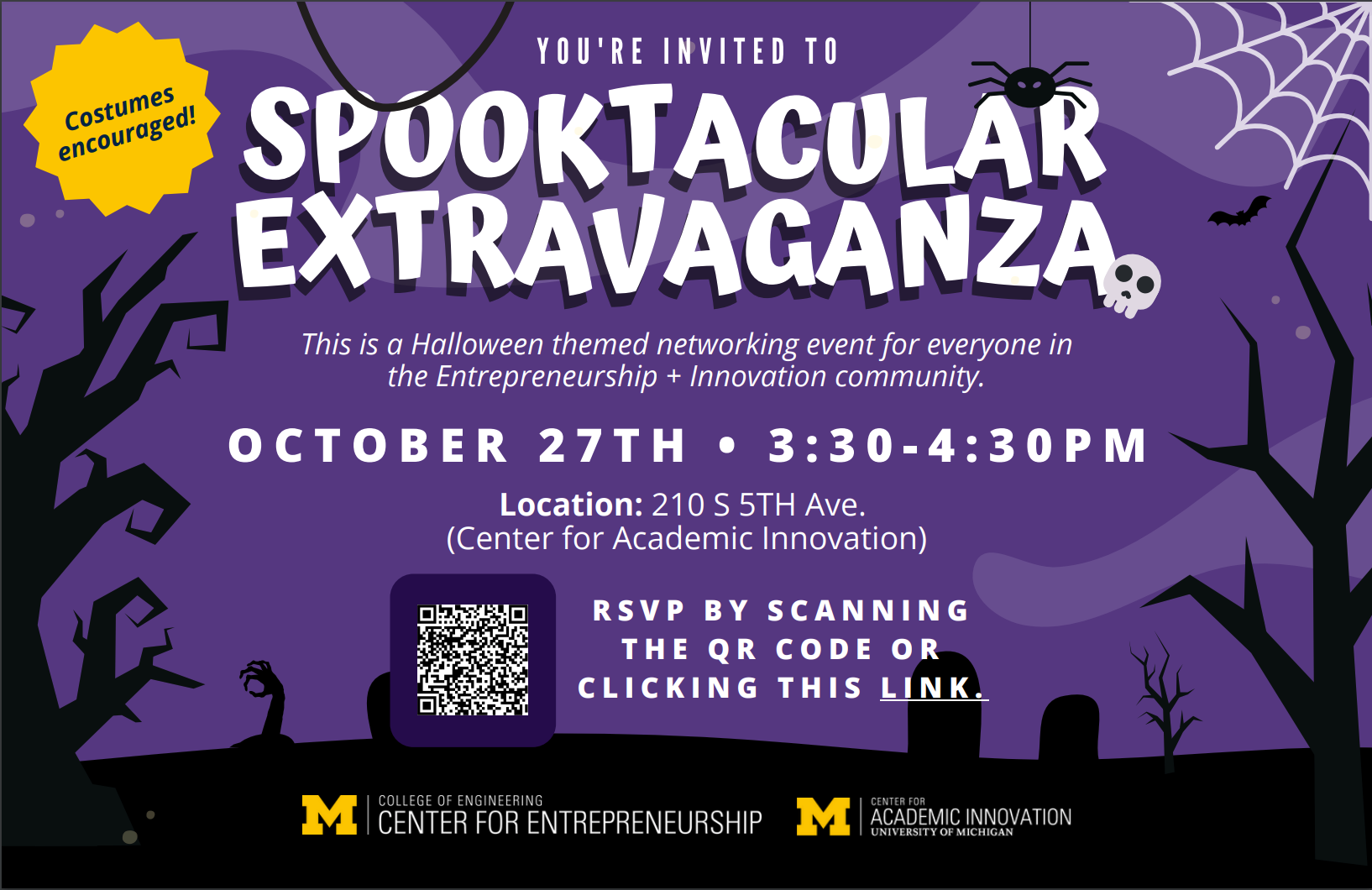 October 27, 2021 – “Spooktacular Extravaganza” networking event: meet U ...